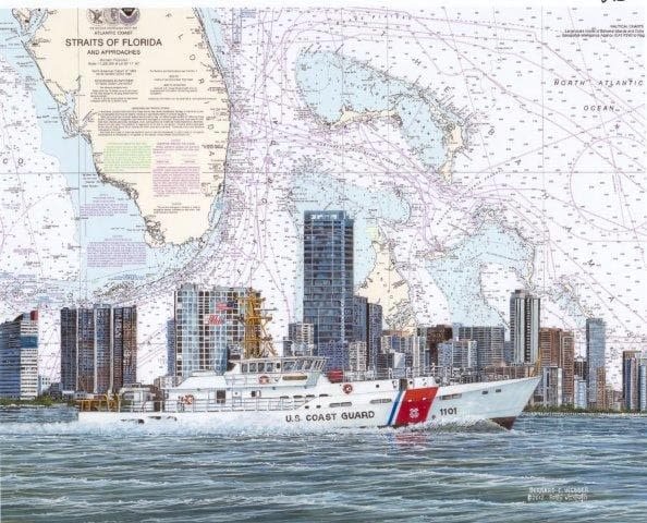 USCGC BERNARD C WEBBER (WPC-1101) - Chart Art Prints